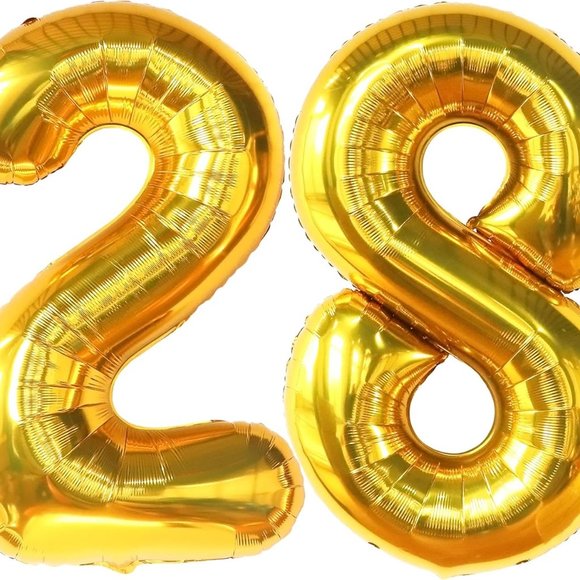 Party Supplies | New Gold Number 28 Foil Balloon | Poshmark